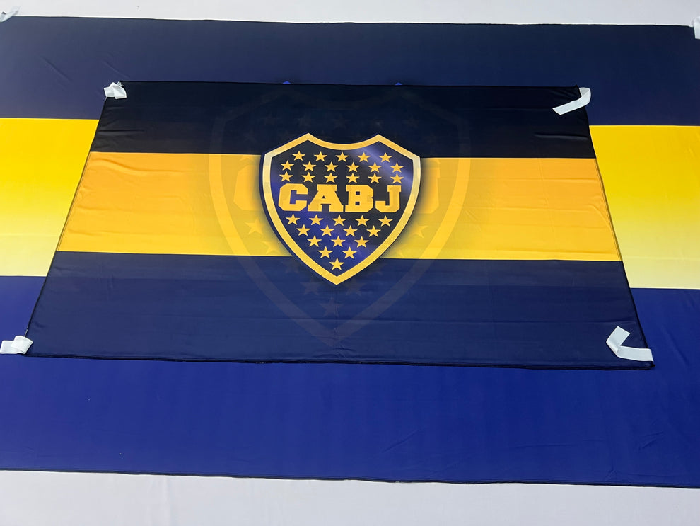 Banderas de Boca – Modelo 1 – 1,50 x 1,00 m / 2,50 x 1,50 m – Tela Res ...
